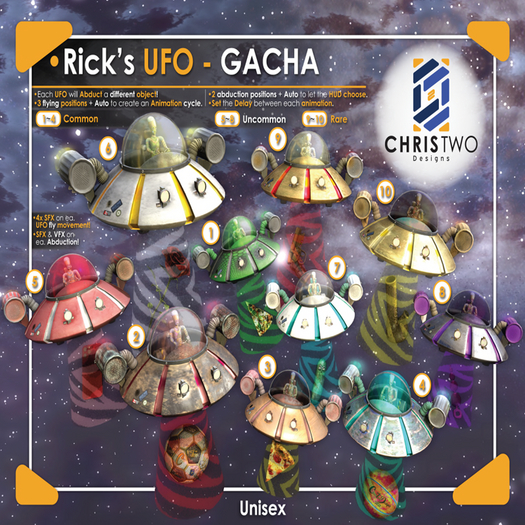 Second Life Marketplace - 10. Ricks UFO -BOX- Chris Two Designs - RARE
